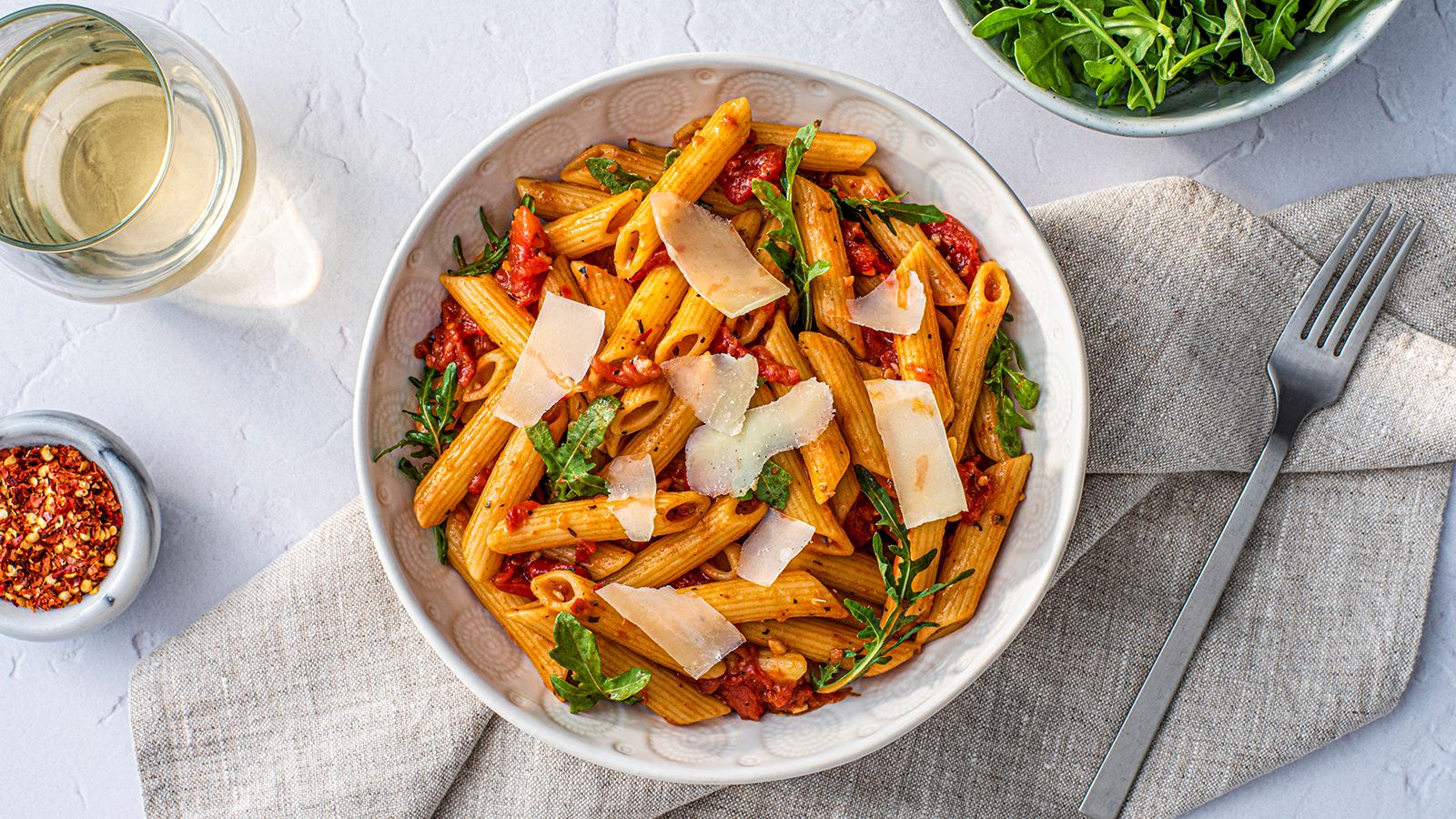 Penne Arrabbiata with Harissa and Herbs - Better Than Bouillon